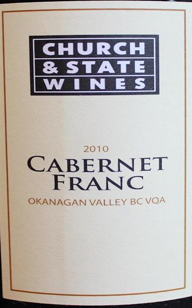 2010 Church & State Wines Cabernet Franc, Canada, British Columbia ...