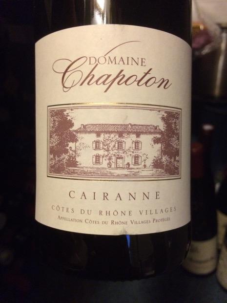 2011 Domaine Chapoton Cairanne, France, Rhône, Southern Rhône, Cairanne ...