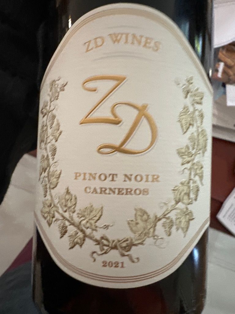 2021 ZD Wines Pinot Noir Carneros, USA, California, Napa / Sonoma ...