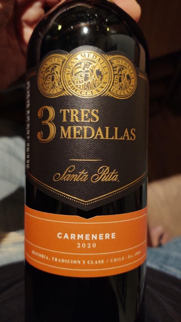 2021 Viña Santa Rita Carménère Tres Medallas, Chile, Central Valley ...