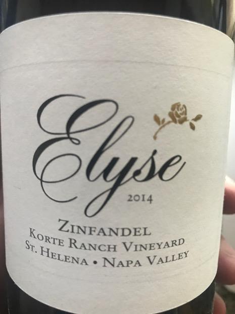 2014 Elyse Zinfandel Korte Ranch, USA, California, Napa Valley, St ...