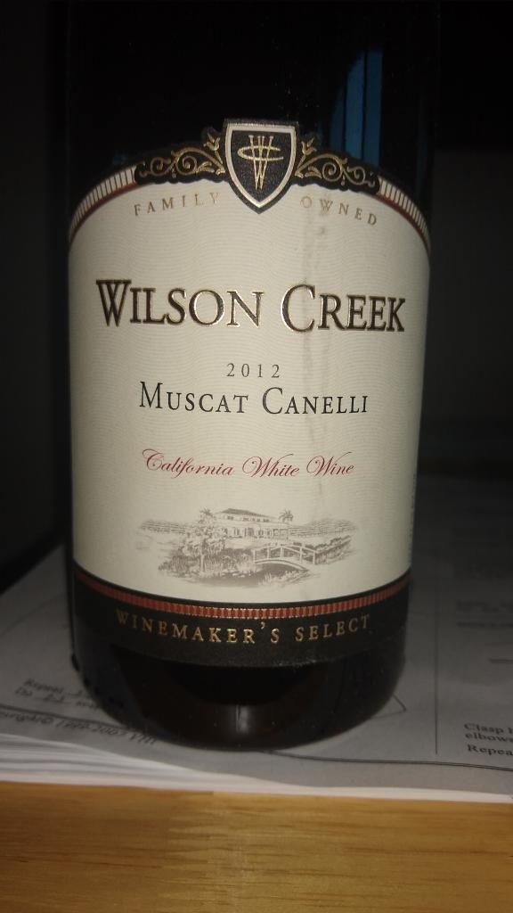 2012 Wilson Creek Muscat Canelli Winemaker's Select Cassidy Vineyard ...