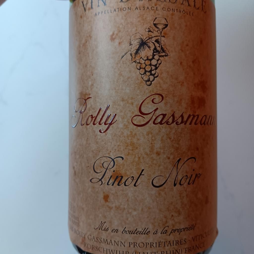 2019 Rolly Gassmann Pinot Noir Alsace Rorschwihr, France, Alsace ...
