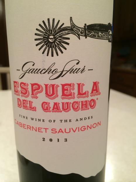 2015 Espuela del Gaucho Cabernet Sauvignon, Argentina, Mendoza, Maipú ...