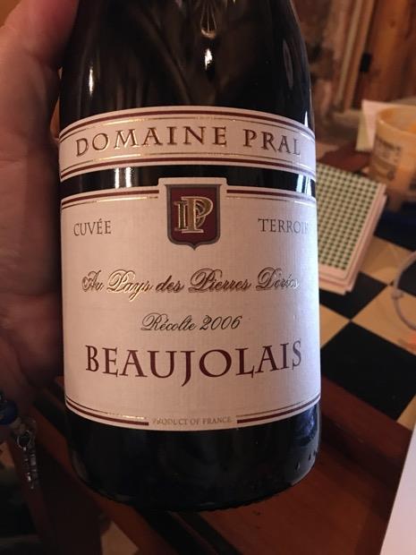 2006 Domaine Pral Beaujolais Cuvée Terroir, France, Burgundy ...