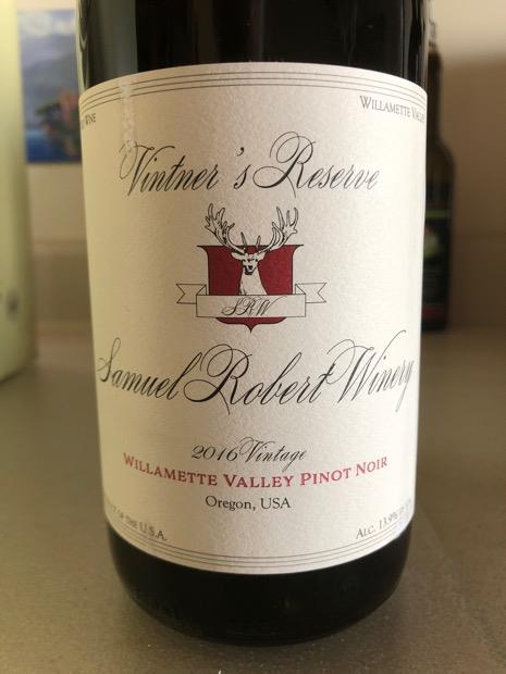 2016 Samuel Robert Winery Pinot Noir Vintner's Reserve, USA, Oregon ...