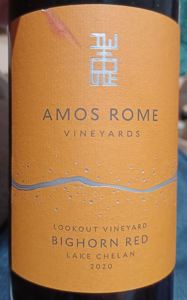 2020 Amos Rome Vineyards Bighorn Red Lookout Vineyard, USA, Washington ...