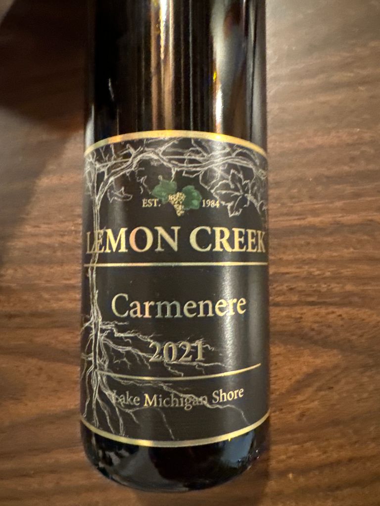 2021 Lemon Creek Winery Carménère, USA, Michigan, Lake Michigan Shore ...