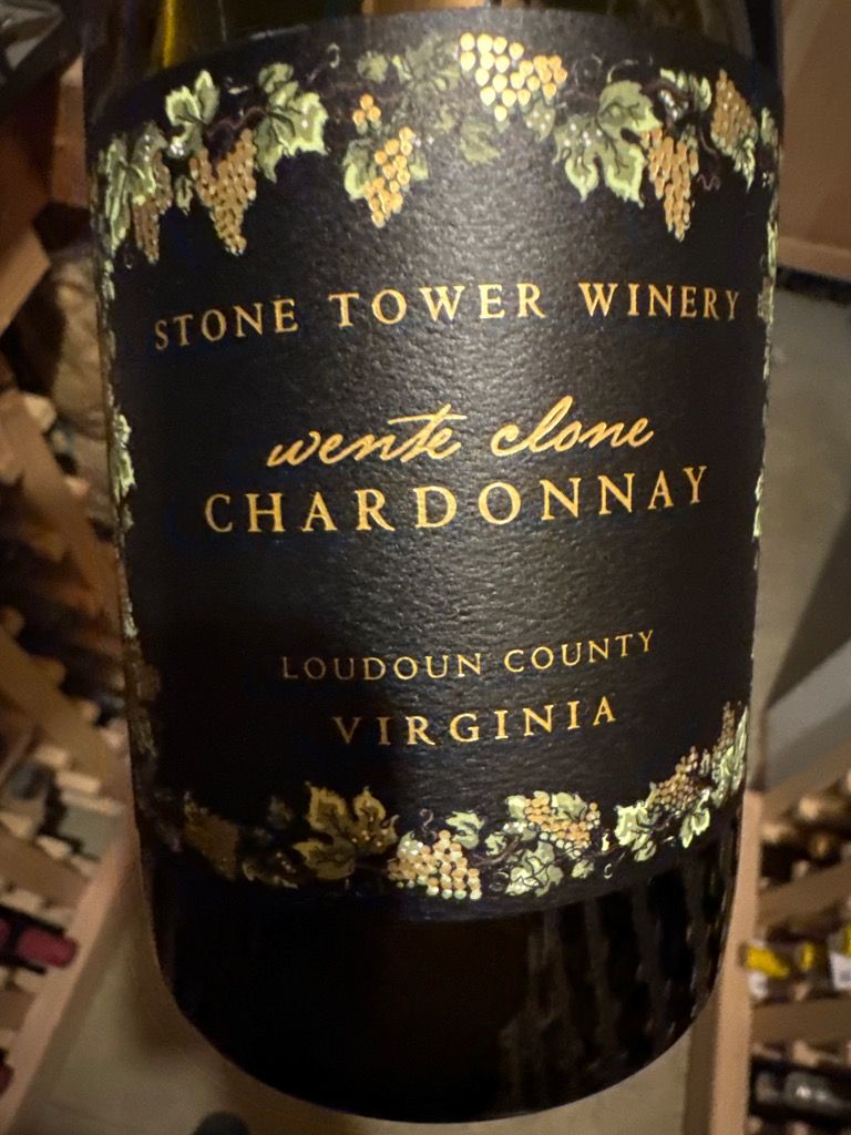 2022 Stone Tower Winery Chardonnay Wente Clone, USA, Virginia, Northern ...