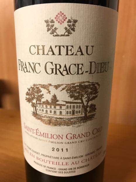 2011 Château Franc Grace-Dieu, France, Bordeaux, Libournais, St ...