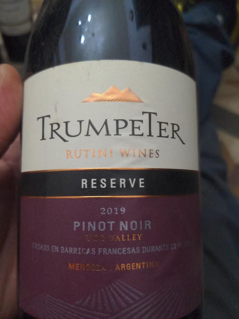 2019 Trumpeter Pinot Noir Reserve, Argentina, Mendoza, Valle de Uco ...
