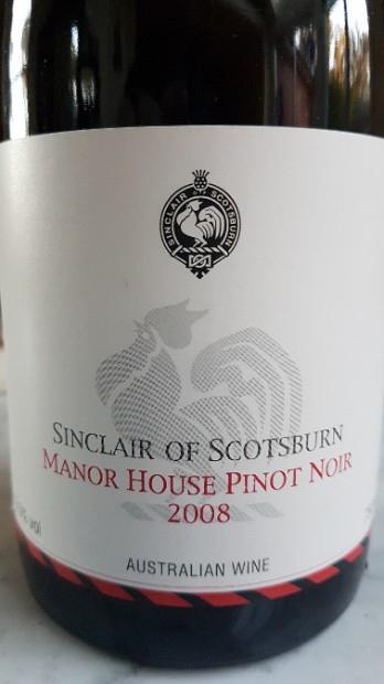 2008 Sinclair of Scotsburn Pinot Noir Manor House, Australia, Victoria ...