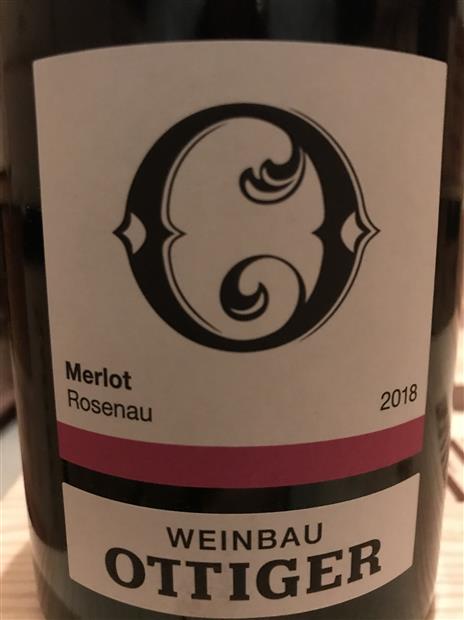 2020 Weinbau Ottiger Merlot Rosenau Luzern, Switzerland, Eastern ...