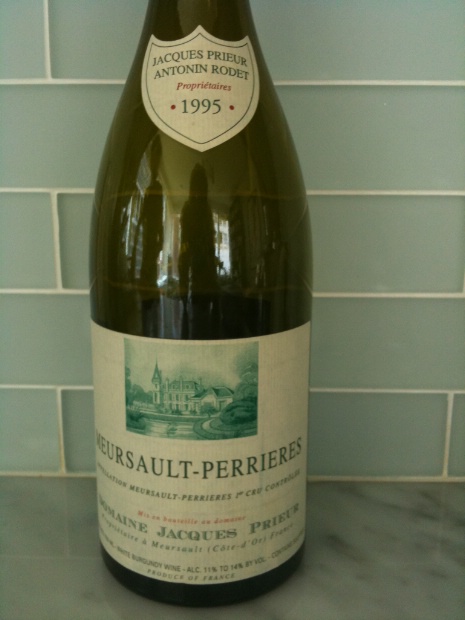 1995 Domaine Jacques Prieur Meursault 1er Cru Les Perrières, France ...