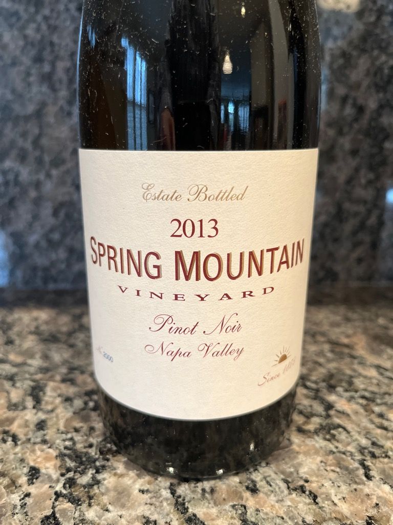 2013 Spring Mountain Vineyard Pinot Noir, USA, California, Napa Valley ...