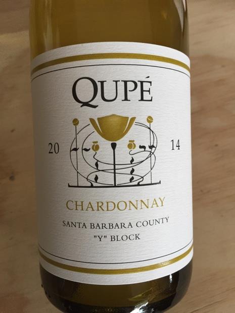 2014 Qupé Chardonnay Y Block Bien Nacido Vineyard, USA, California ...