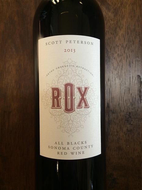 2013 Scott Peterson ROX All Blacks, USA, California, Sonoma County ...