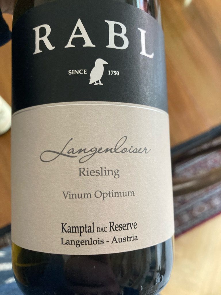 2020 Rabl Riesling Vinum Optimum, Austria, Niederösterreich, Kamptal ...