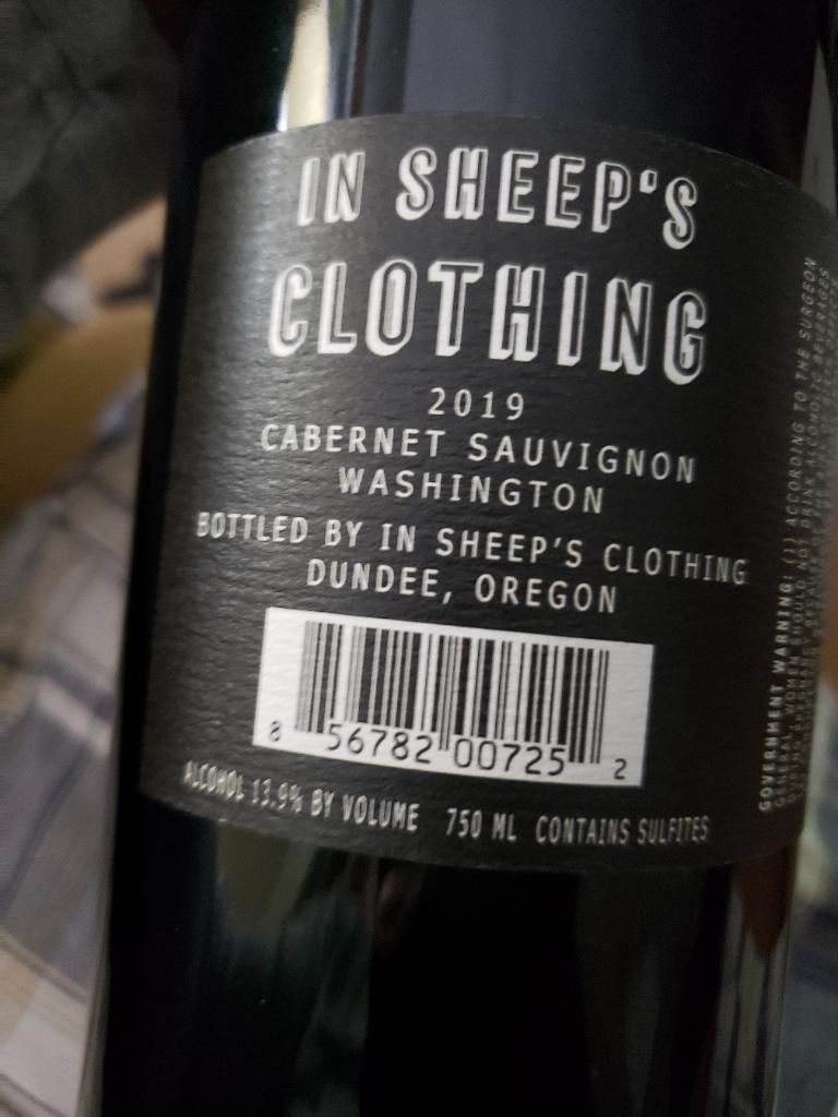2019 In Sheep's Clothing Cabernet Sauvignon, USA, Washington, Columbia ...