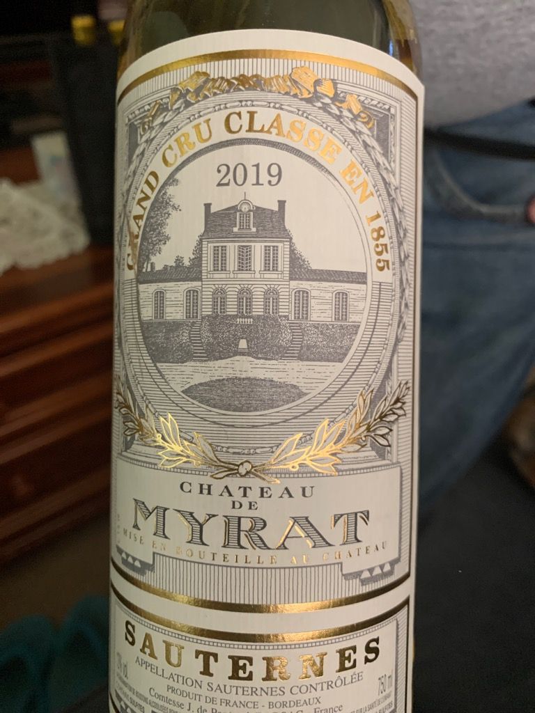 2021 Château de Myrat, France, Bordeaux, Sauternais, Sauternes ...