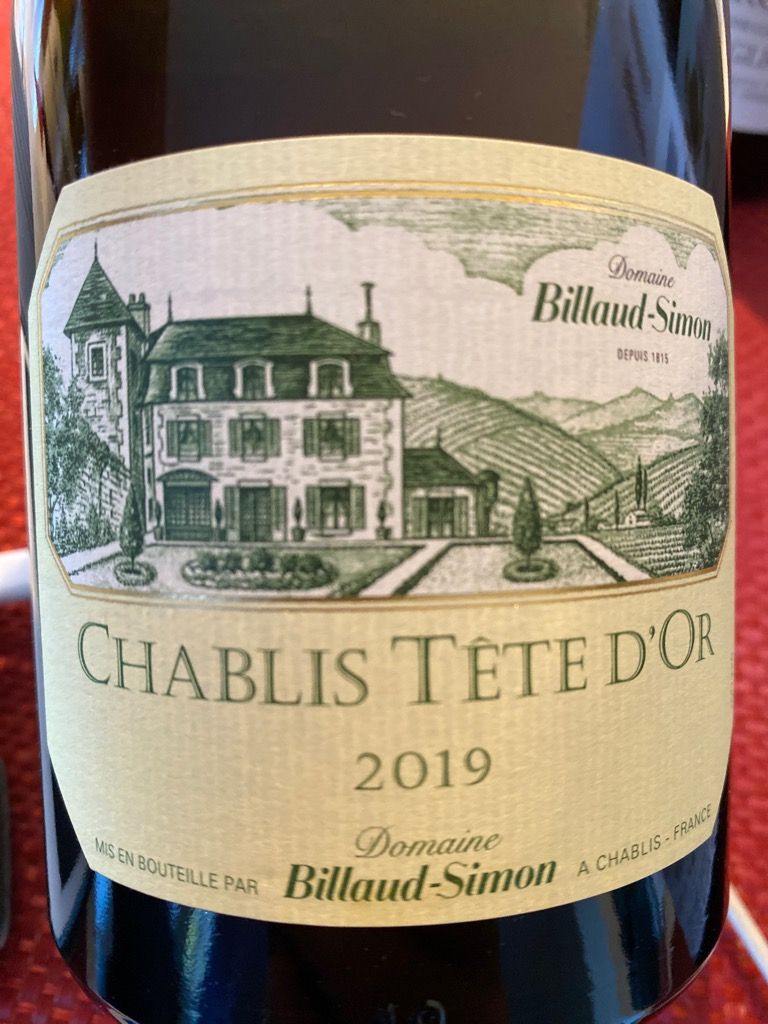 2019 Domaine Billaud-Simon Chablis Tête d'Or, France, Burgundy, Chablis ...