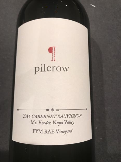 2014 Pilcrow Cabernet Sauvignon Pym Rae Vineyard, USA, California, Napa ...