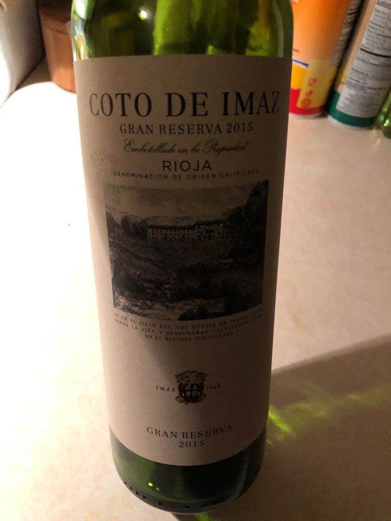 2015 Bodegas El Coto Rioja Coto De Imaz Rioja Gran Reserva Privada ...