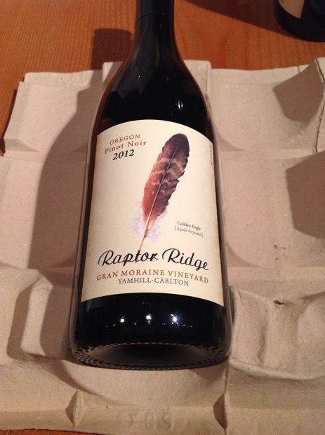 2012 Raptor Ridge Pinot Noir Gran Moraine Vineyard, USA, Oregon ...