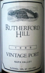 1986 Rutherford Hill Zinfandel Vintage Port, USA, California, Napa ...