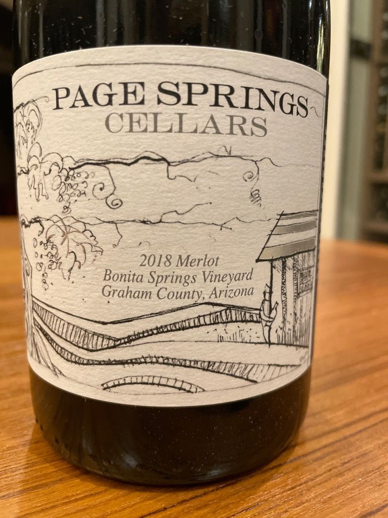 2018 Page Springs Cellars Merlot Bonita Springs, USA, Arizona, Cochise ...