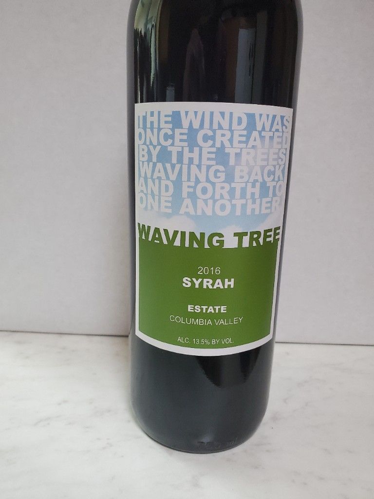2016 Waving Tree Syrah Estate, USA, Washington, Columbia Valley ...