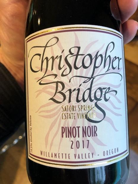 2019 Christopher Bridge Pinot Noir Satori Springs, USA, Oregon ...