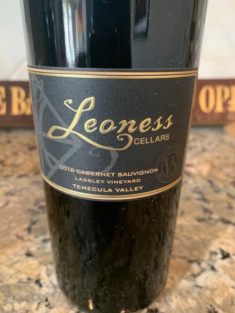 2016 Leoness Cellars Cabernet Sauvignon Lassley Vineyard, USA ...