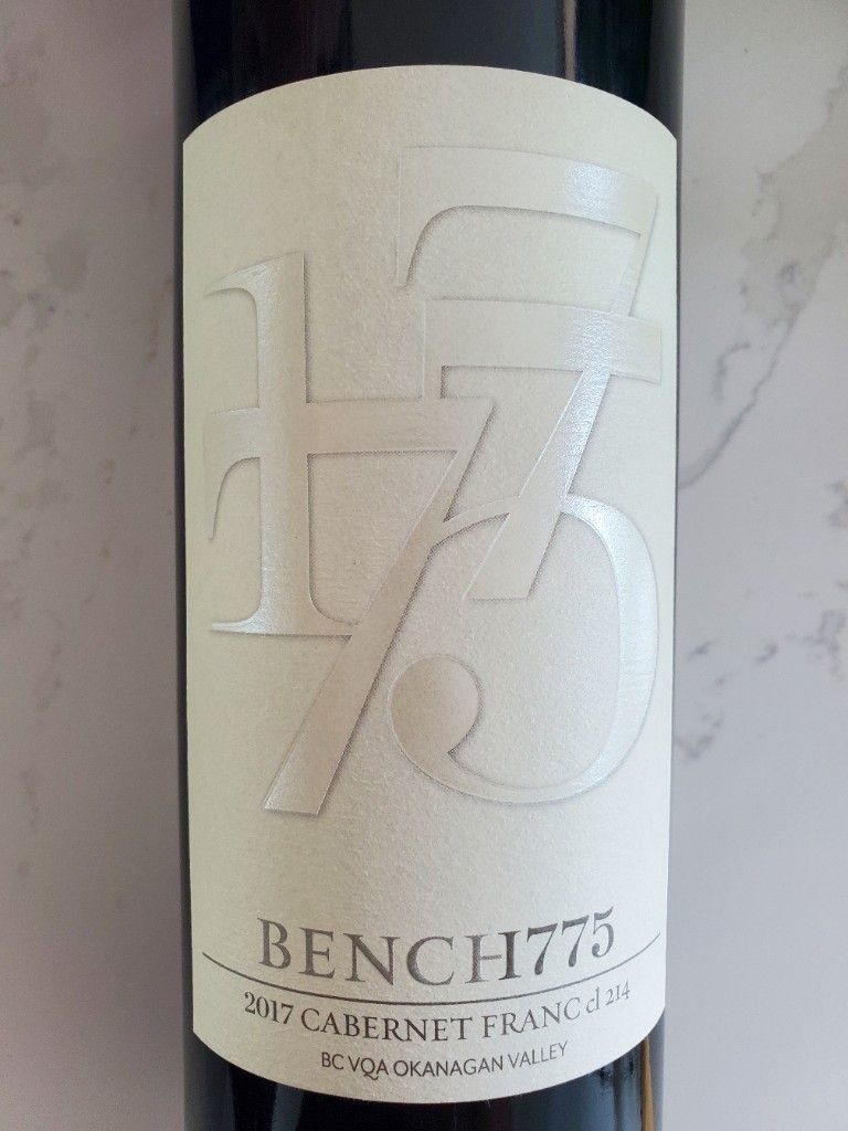 2017 Bench 1775 Cabernet Franc cl 214, Canada, British Columbia ...