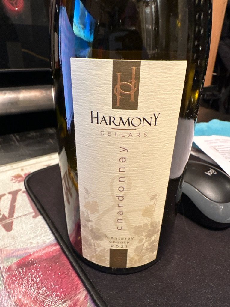 2020 Harmony Cellars Chardonnay, USA, California, Central Coast ...