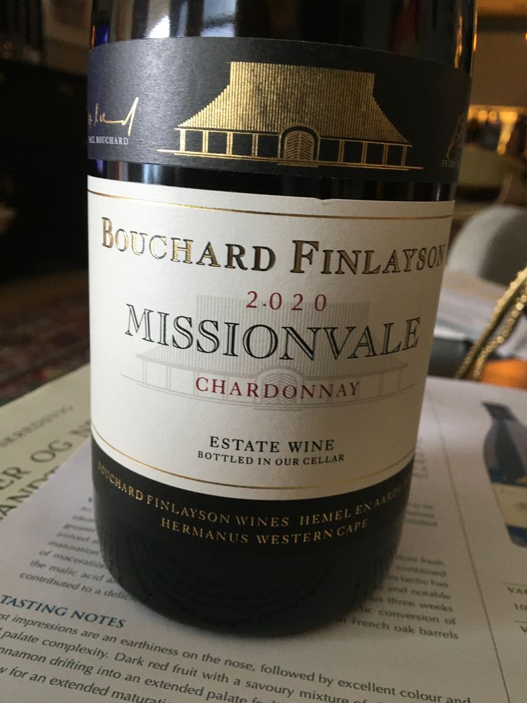 2020 Bouchard Finlayson Chardonnay Missionvale, South Africa, Cape ...
