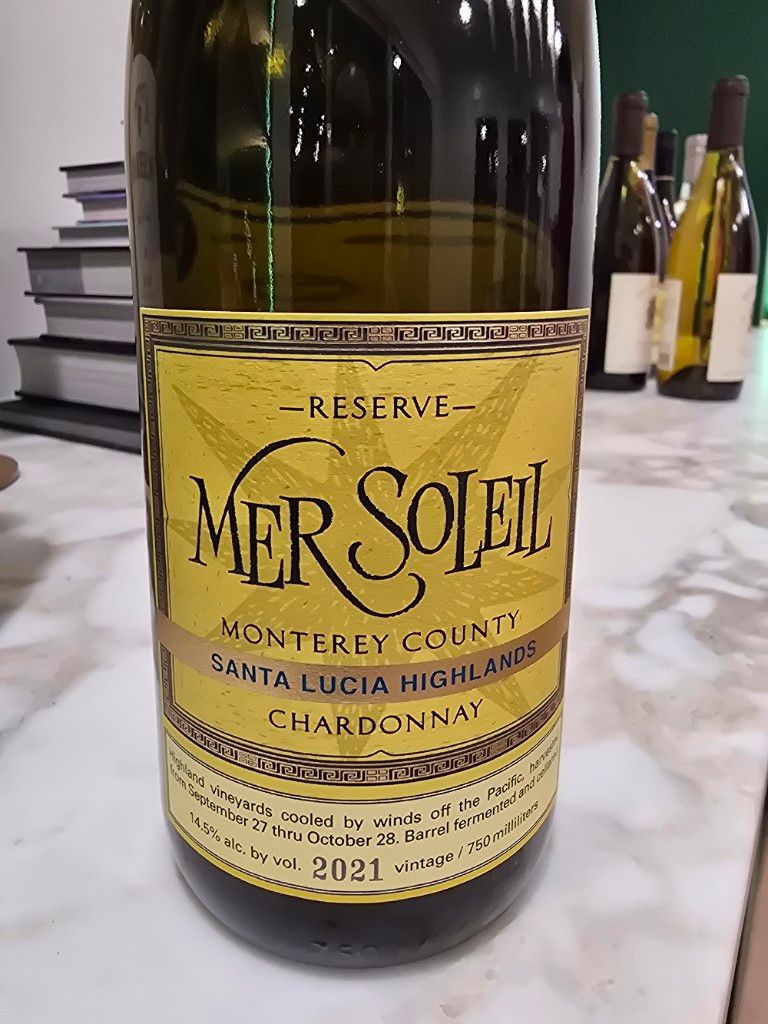 2019 Mer Soleil Chardonnay Reserve Monterey County, USA, California ...
