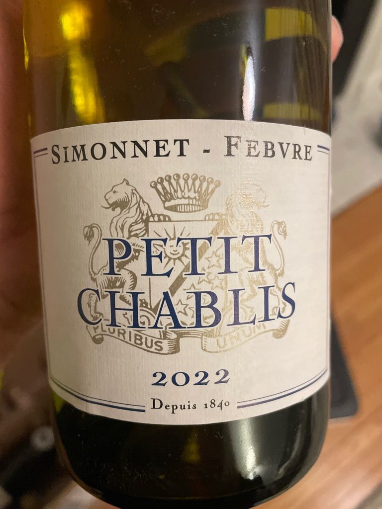 2022 Simonnet-Febvre Petit Chablis, France, Burgundy, Chablis, Petit ...