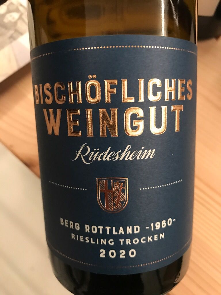 2019 Bischöfliches Weingut Rüdesheim Rüdesheimer Berg Rottland Riesling ...