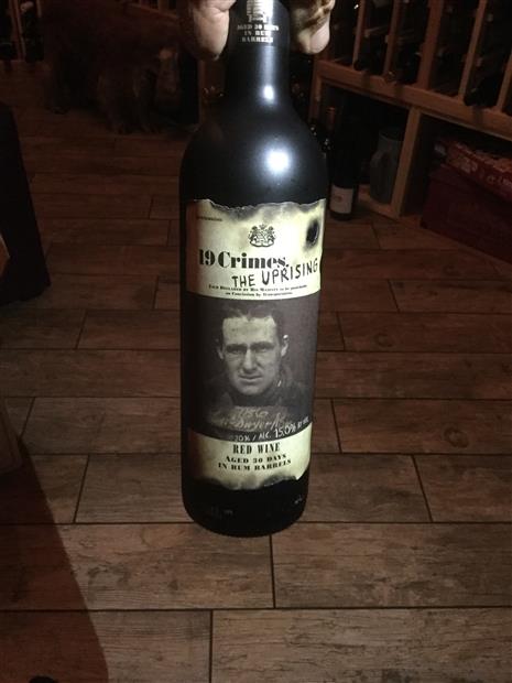 2016 19 Crimes The Uprising, Australia, South Eastern - CellarTracker