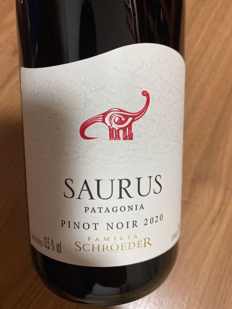 2021 Bodega Familia Schroeder Pinot Noir Saurus, Argentina, Patagonia ...