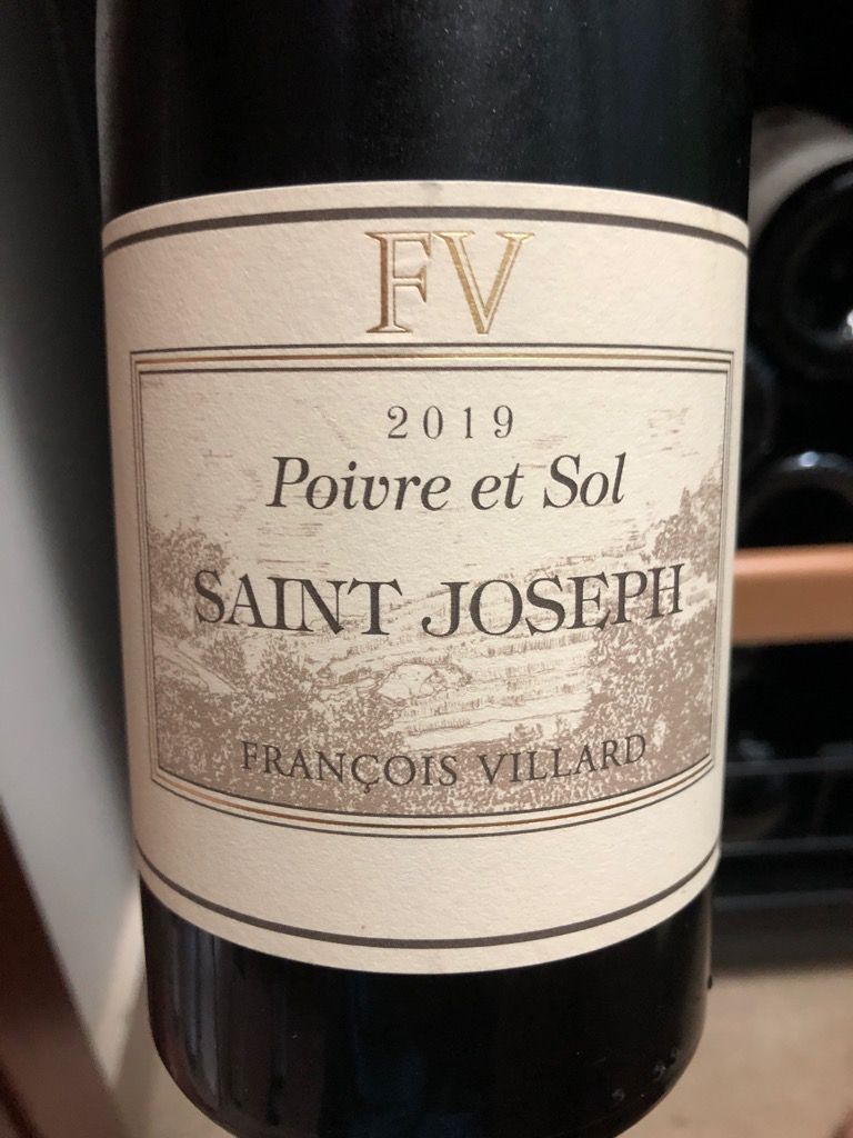 2019 François Villard St. Joseph Poivre et Sol, France, Rhône, Northern ...
