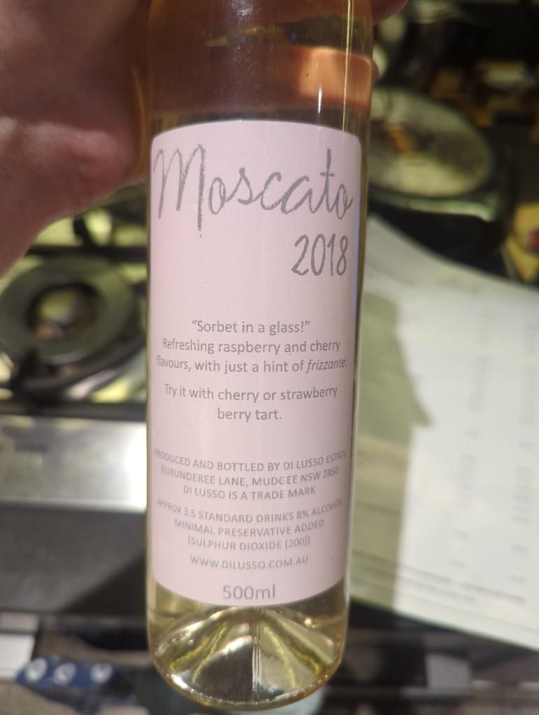 2018 Di Lusso Sparkling Moscato, Australia, New South Wales, Central ...