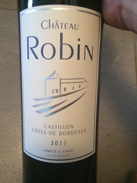 2011 Château Robin Castillon Côtes de Bordeaux, France, Bordeaux ...
