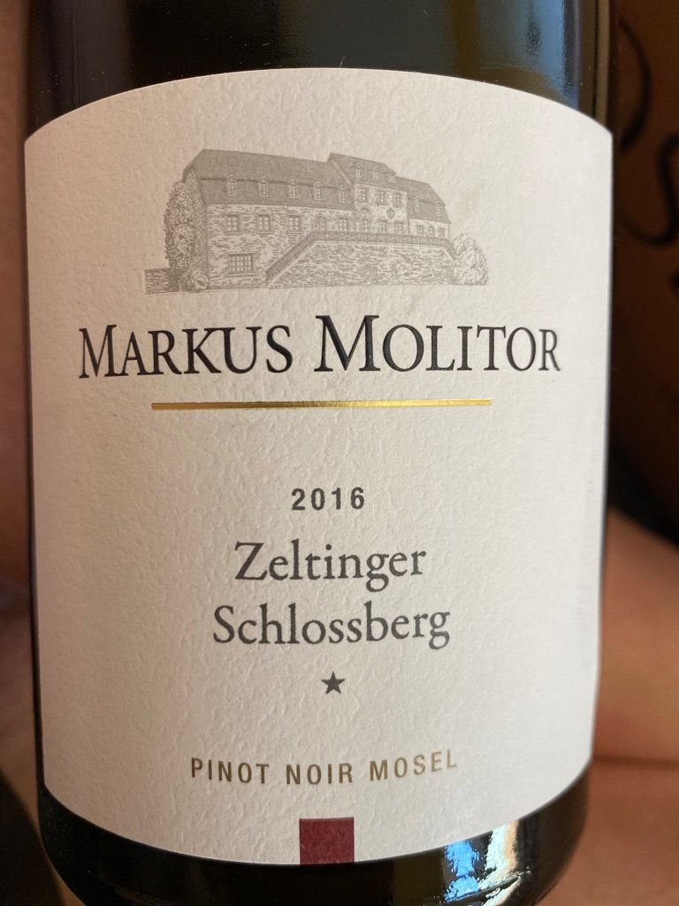 2015 Markus Molitor Zeltinger Schlossberg Pinot Noir *, Germany, Mosel ...