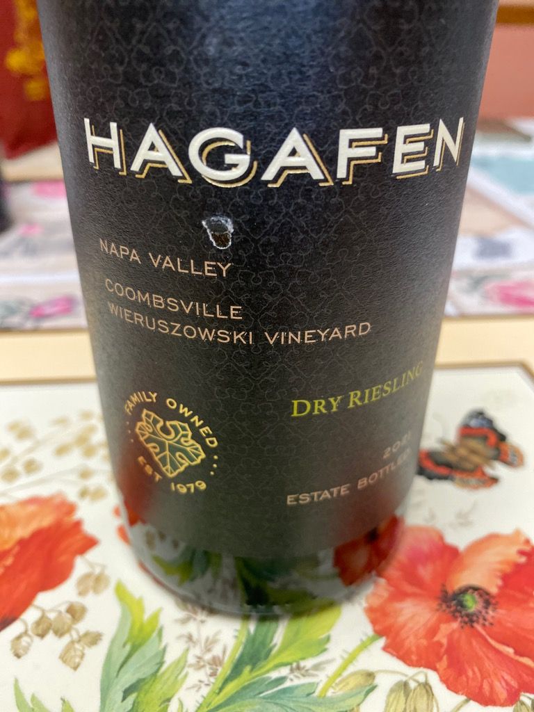 2021 Hagafen Riesling White Riesling Rancho Wieruszowski Vineyard Napa ...