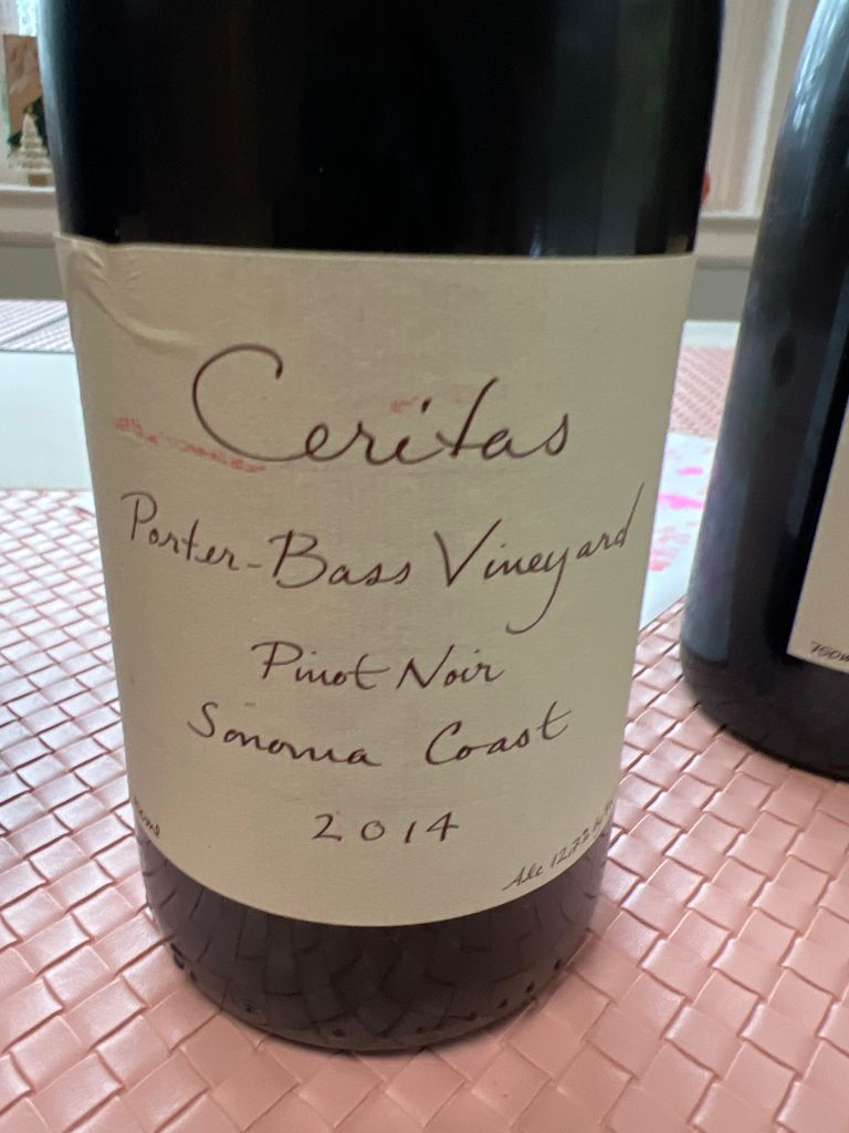 2014 Ceritas Pinot Noir Porter-Bass Vineyard, USA, California, Sonoma ...