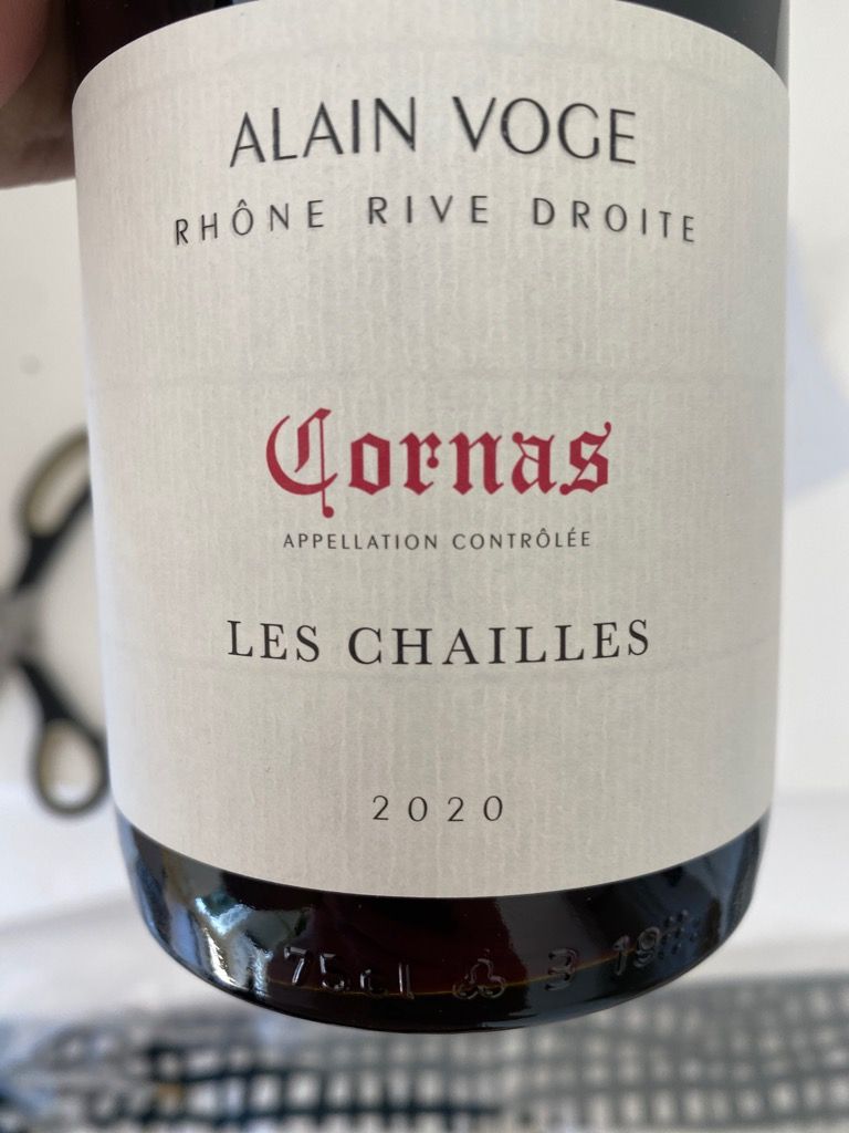 2020 Alain Voge Cornas Les Chailles, France, Rhône, Northern Rhône ...
