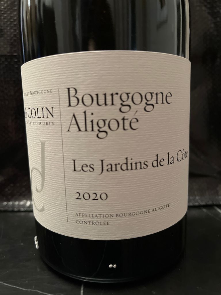 2021 Joseph Colin Bourgogne-Aligoté Les Jardins de la Côte, France ...