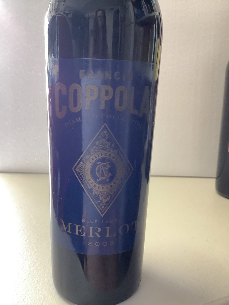 2005 Francis Ford Coppola Merlot Diamond Collection Blue Label, USA ...